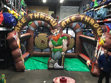 Fun Carnival Game Inflatable Dart Board Double Lane Viking Inflatable Axe Throwing Game - China ...