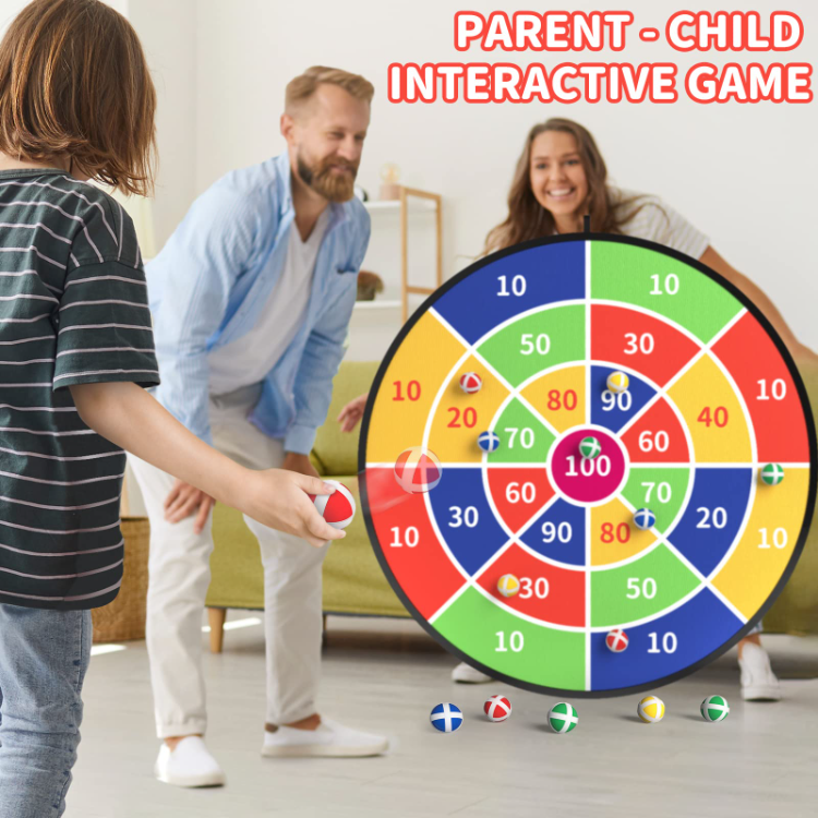 Hot Sales Kids 29" Large Dart Board With 12 Sticky Balls Outdoor Game ...