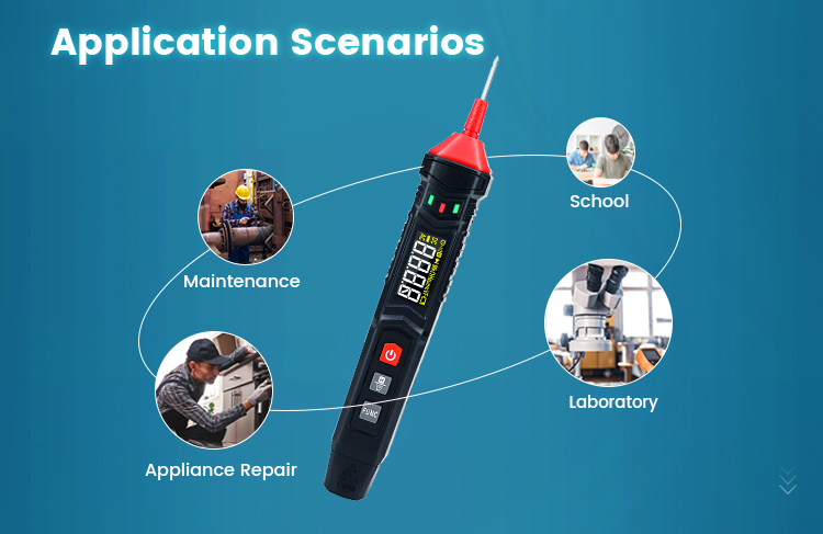 True-rms Smart Pen Multimeter Digital Dc Ac Voltmeter,live Wire Tester ...