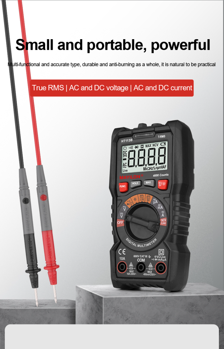 Buy Wholesale China 2000 Counts Digital Multimeter Dc Current Battery ...