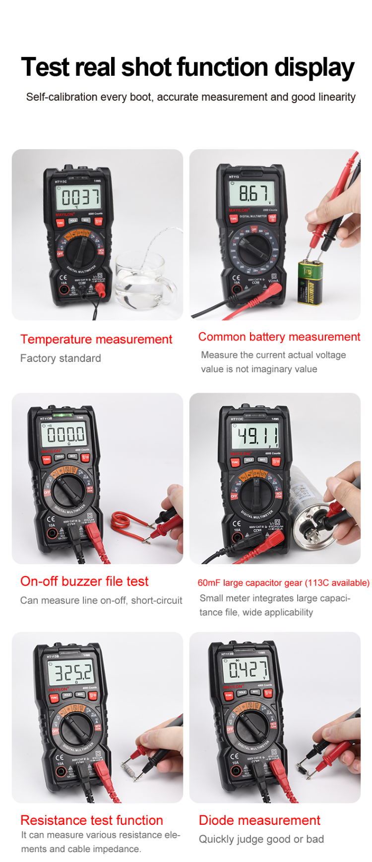 Buy Wholesale China 2000 Counts Digital Multimeter Dc Current Battery ...