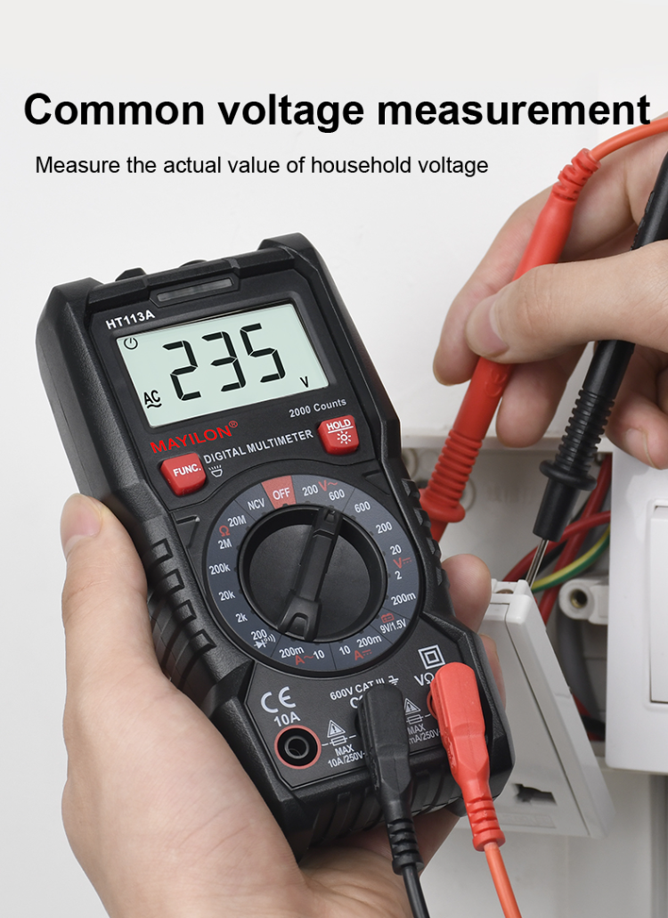 Buy Wholesale China 2000 Counts Digital Multimeter Dc Current Battery ...