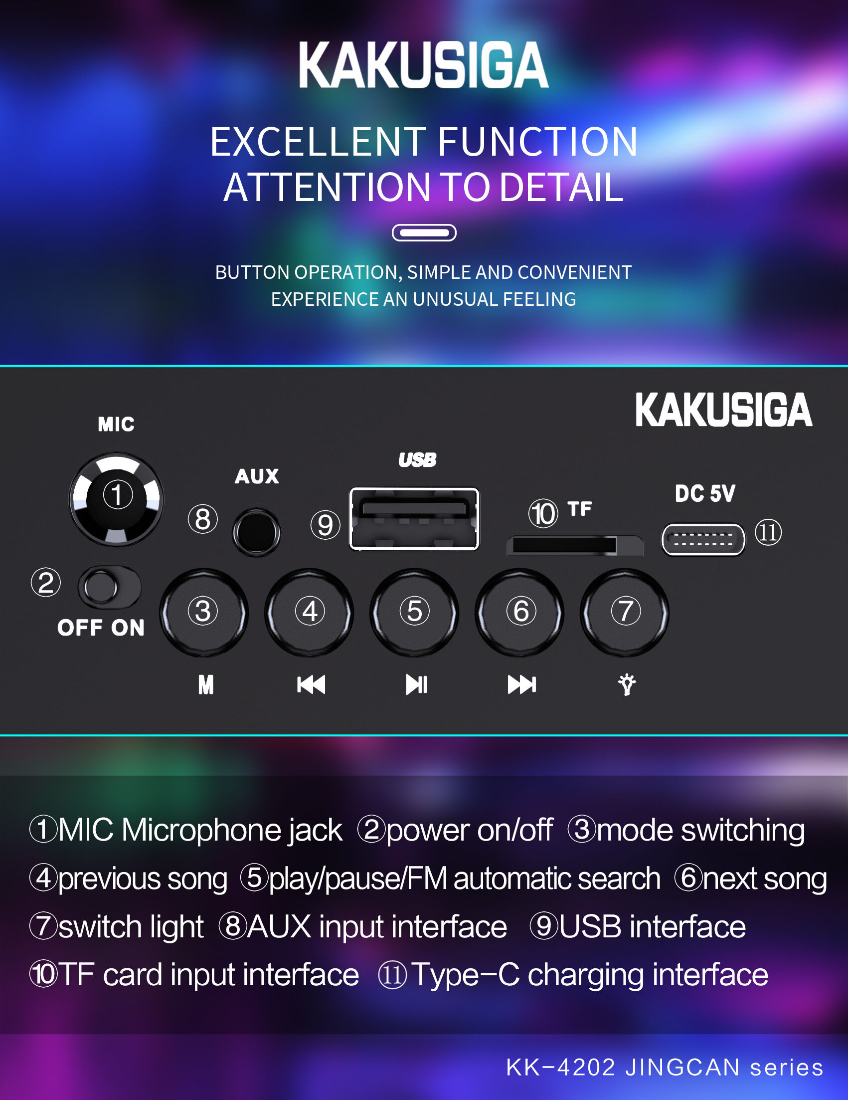 Buy Wholesale China 2023 Kakusiga New Arrival Colorful Light Wireless ...