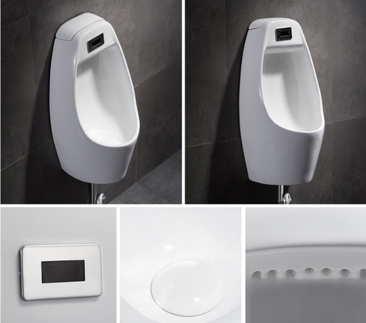 Bathroom Water Savin Urinal Bowl Sensor Ceramic Wall-hung Urinal $17 ...