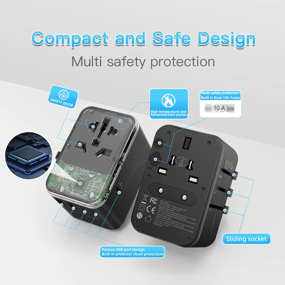 Universal 32w High-efficiency Pd Adapter: Compact Global Travel ...