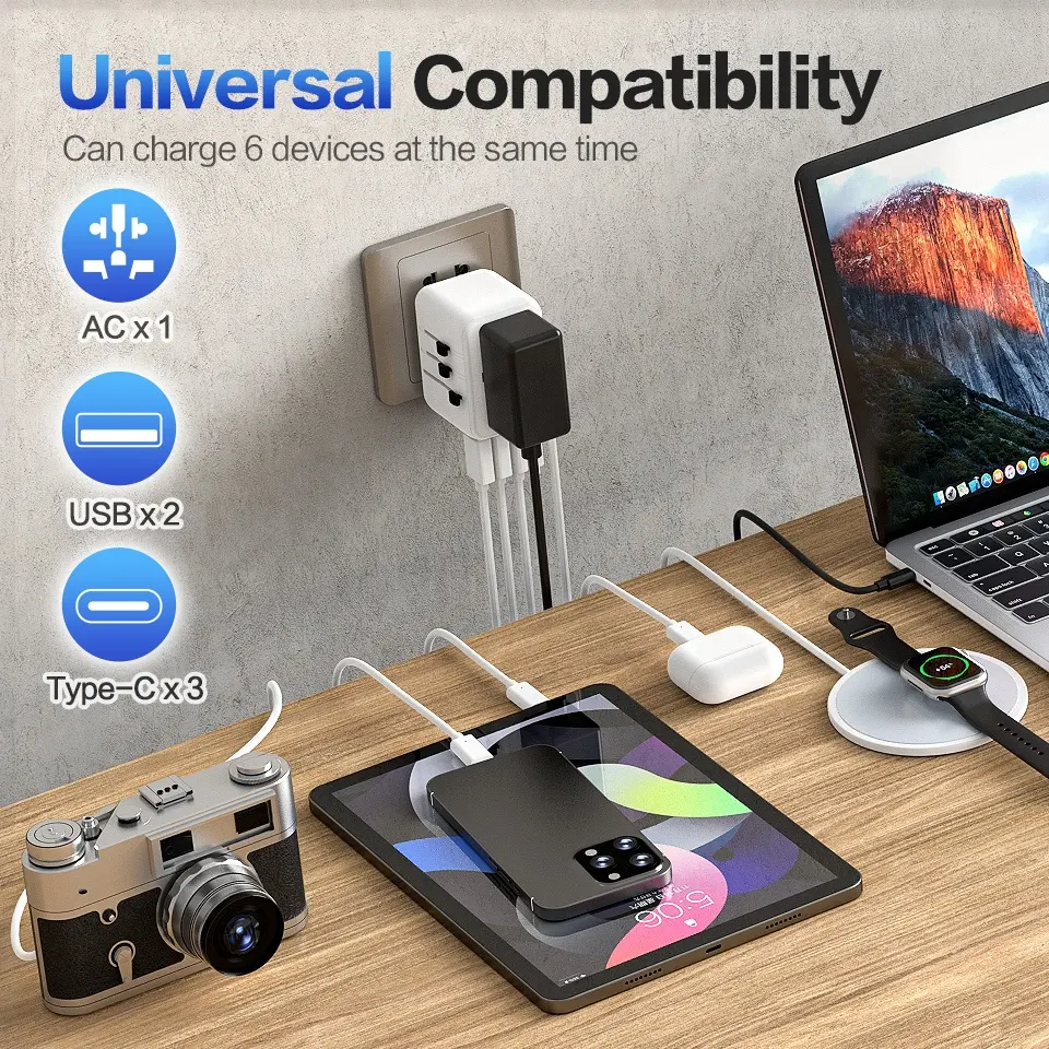 Universal 32w High-efficiency Pd Adapter: Compact Global Travel ...