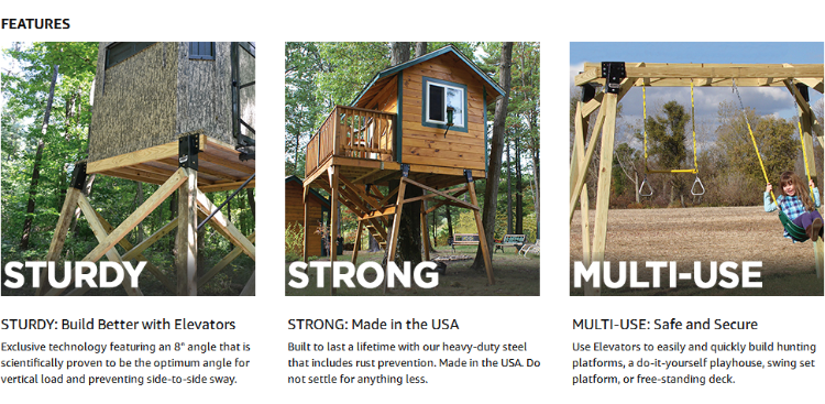 Buy Wholesale China Outdoor 4x4 Compound Angle Elevator Brackets For ...