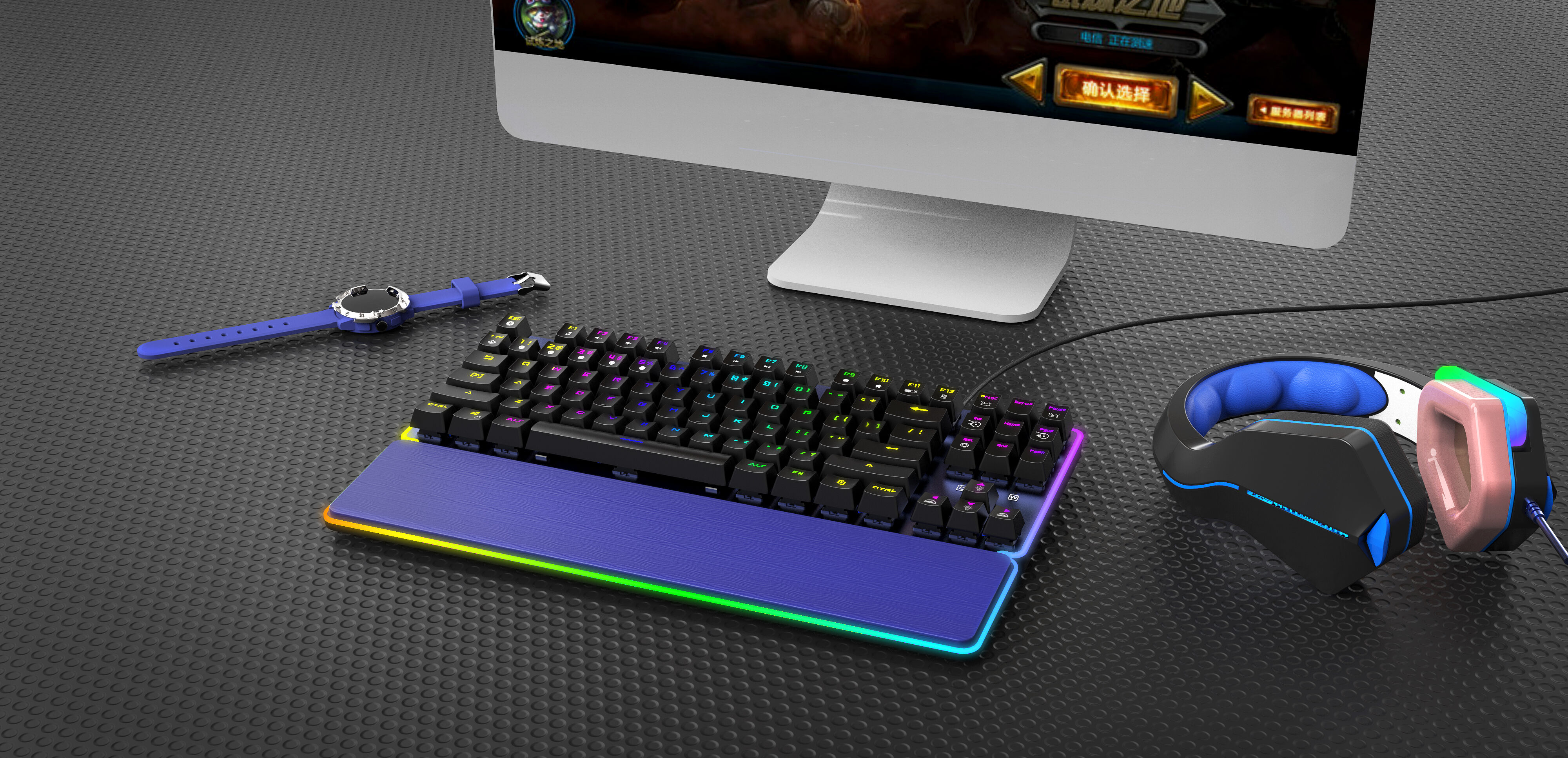 Buy Wholesale China St-mk12 Rgb Tkl Mechanical Keyboard With Side ...