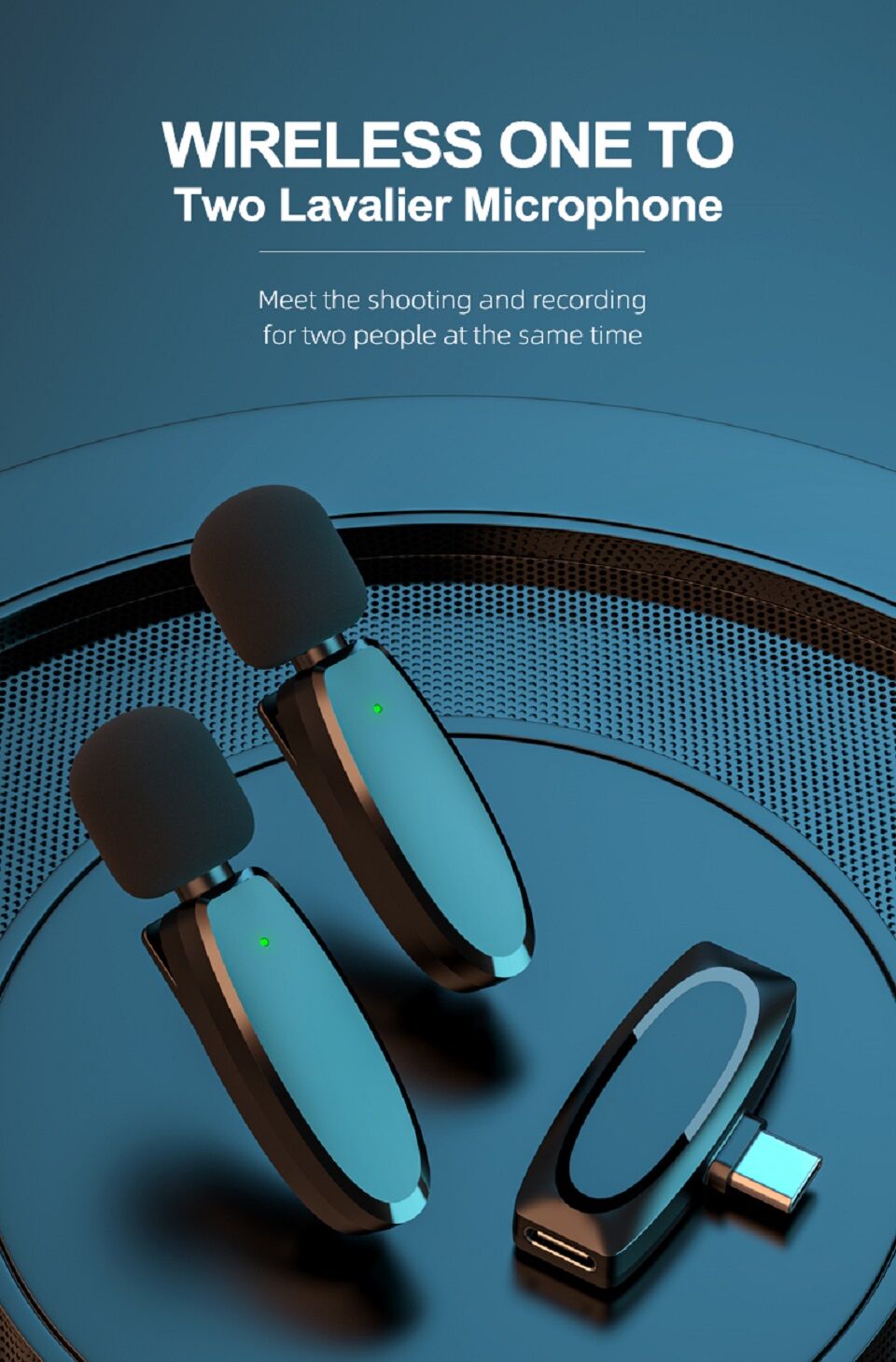 Bulk Buy China Wholesale Wireless Lavalier Microphone Noise Reduction Matte Texture Processing ...