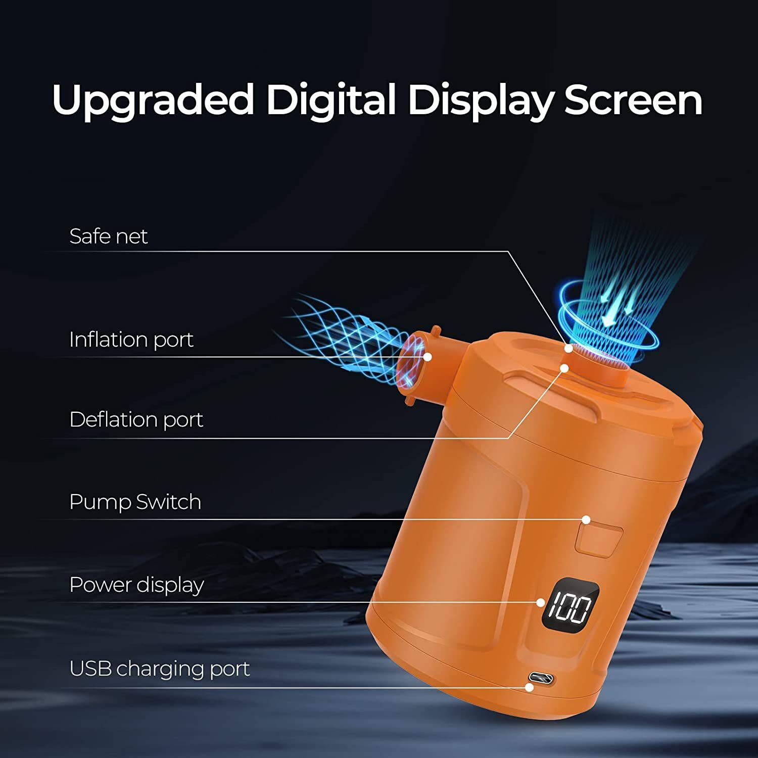 Buy Wholesale China 5200 Mah Rechargeable Battery Air Pump,paddling ...