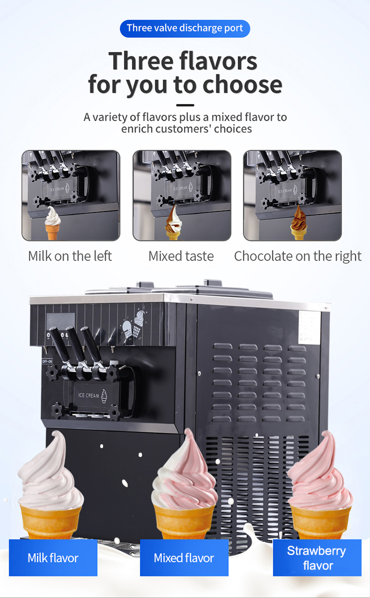 Buy Wholesale China 25~28l/h New Product Black Machine Ice Cream ...