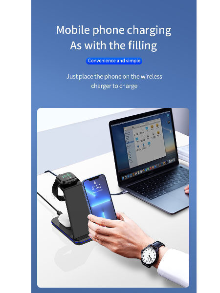 Custom New Arrival 15w Fast Charger Wireless Charging Stand Station For ...