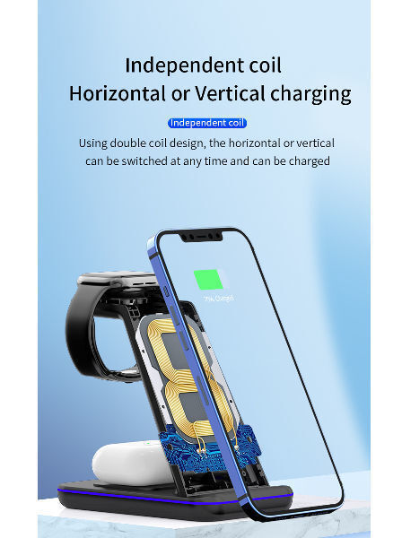 Custom New Arrival 15w Fast Charger Wireless Charging Stand Station For ...