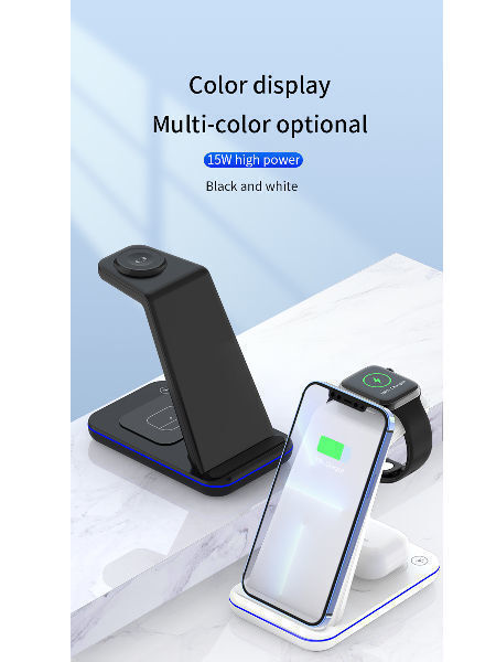 Custom New Arrival 15w Fast Charger Wireless Charging Stand Station For ...
