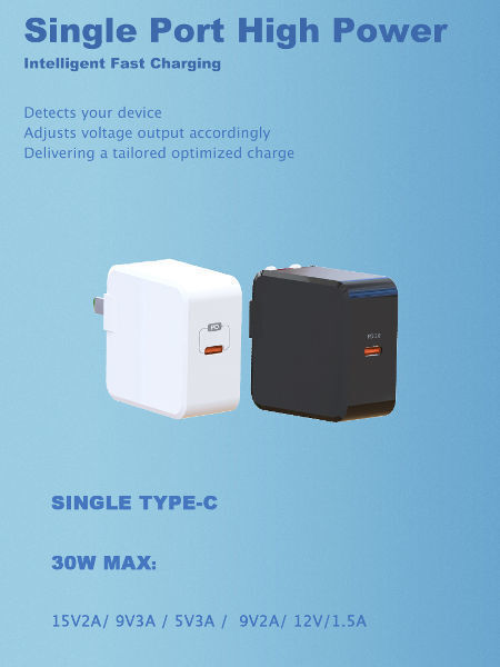 High Performance Logo Foldable Plug Mobile Cell Phone Fast Charging 30w ...