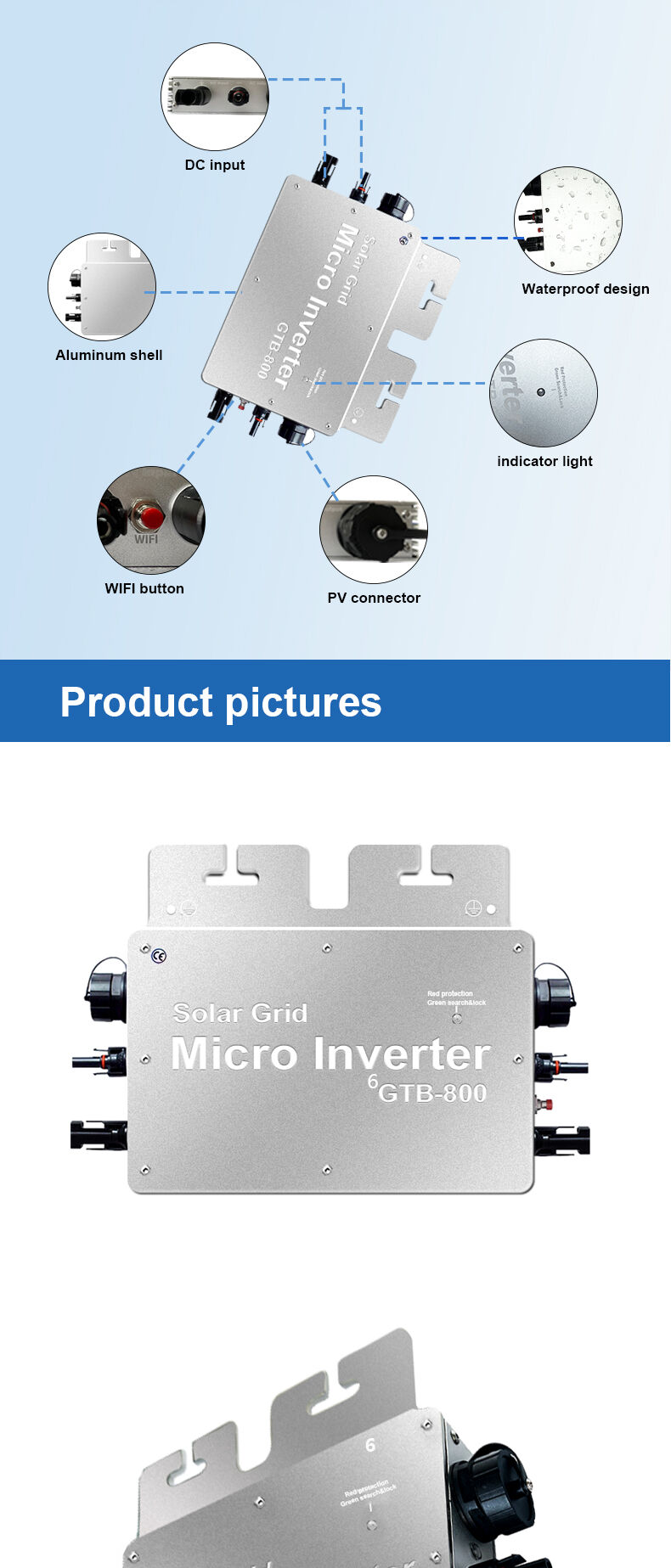 Buy Wholesale China Silver 800w Single Phase Three Phase Photovoltaic ...