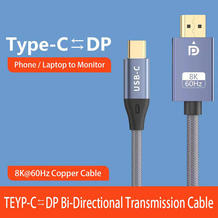 Buy China Wholesale 2m Usb C To Displayport Cable 8k60hz Type C To Dp 1 ...