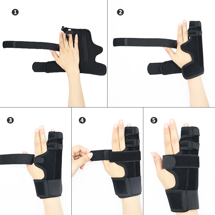 Buy Wholesale China Medium Right Hand Wrist Brace Finger Splints For ...
