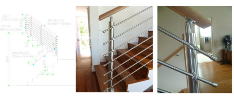 Ace Balustrades Handrails Tube Railing Balcony Baluster Outdoor Railing ...