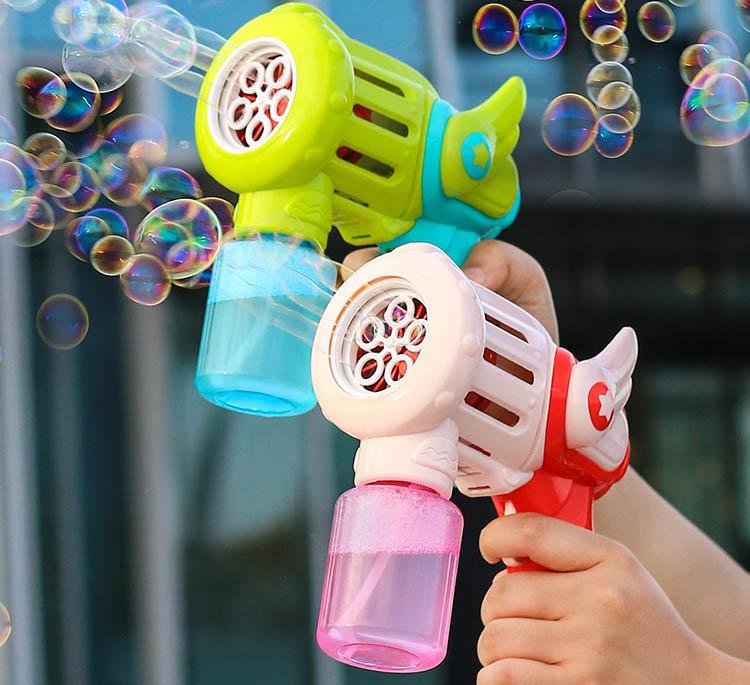 Zille Kids Electric Five-hole Angel Wings Bubble Gun With Bubble ...
