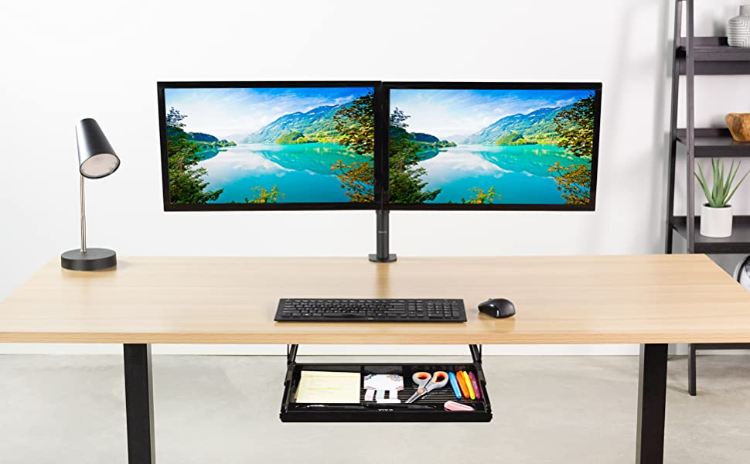 Under Desk Pull-out Drawer Easy Slide-out Pencil Drawer For Saving ...