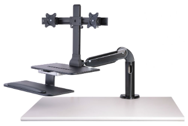 Buy Wholesale China Silver Dual Monitor Mount Arm W/ Keyboard Tray ...