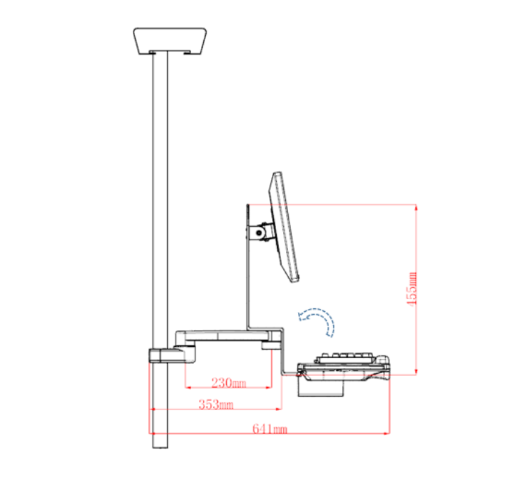 Manufacturer Keyboard And Mouse Tray With Support Arm Arms Wall Mounts ...