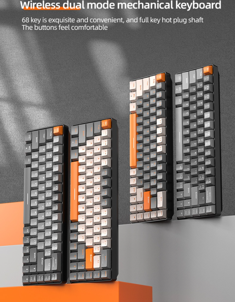 Buy China Wholesale 2.4g/bt5.0 Wireless Gaming Mechanical Keyboard 68 ...