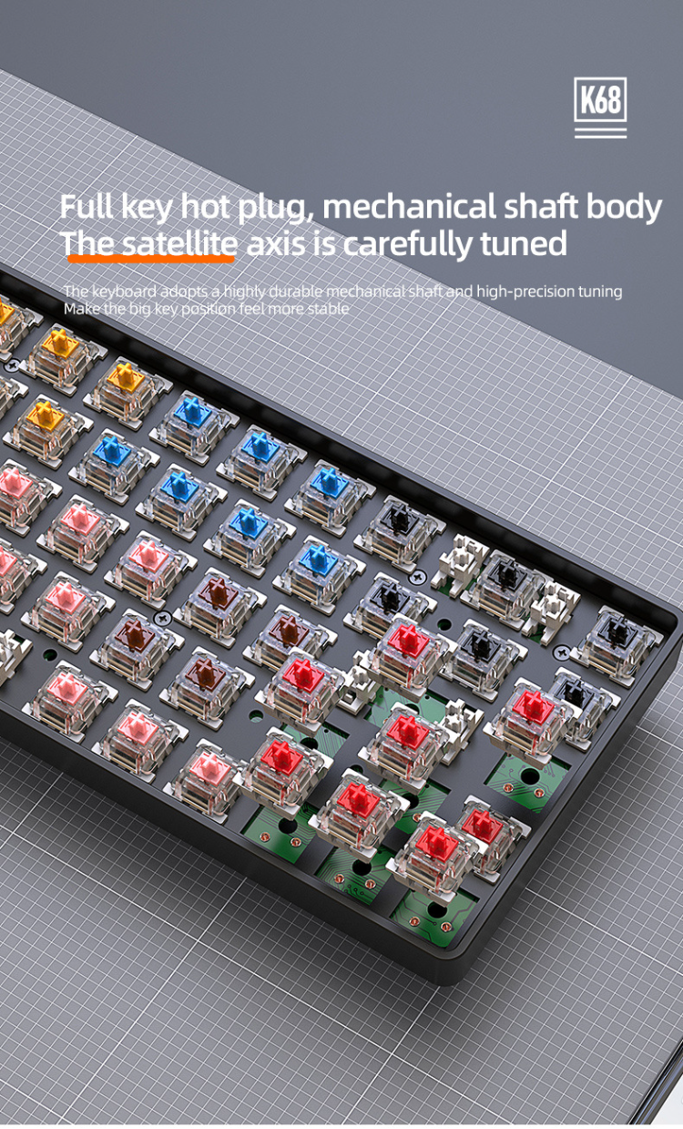 Buy China Wholesale 2.4g/bt5.0 Wireless Gaming Mechanical Keyboard 68 ...