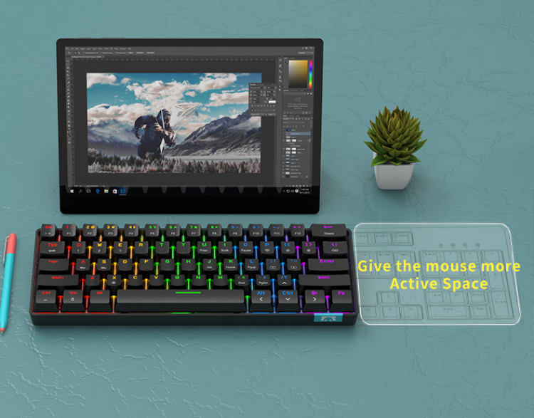 Buy Wholesale China Ajazz Stk61 Oem 61 Keys Wired Gaming Keyboard Led ...