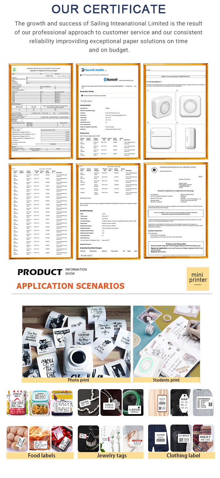 Color Portable Mini Ticket Price Impresora Portatil Para Celular ...