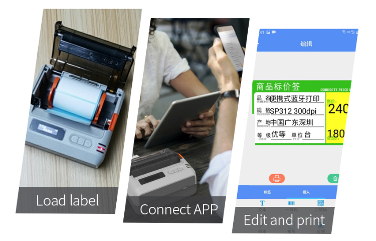 Factory Direct Sale 80mm Label Printer With Biue Tooth Portable Thermal ...