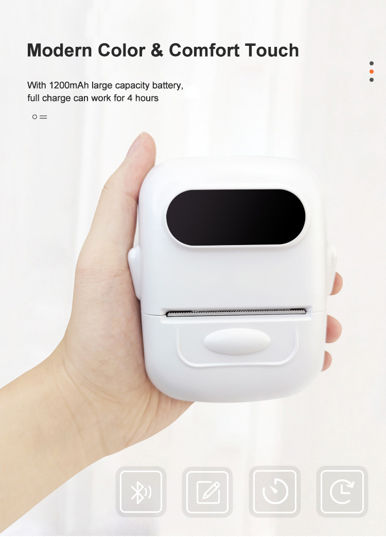 Manufacturer Mini Thermal Label Printer Portable Wireless 12-50mm ...