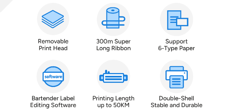 Mefefi Mp4000d High Speed Thermal Printer Head 80 Mm Thermal Label ...