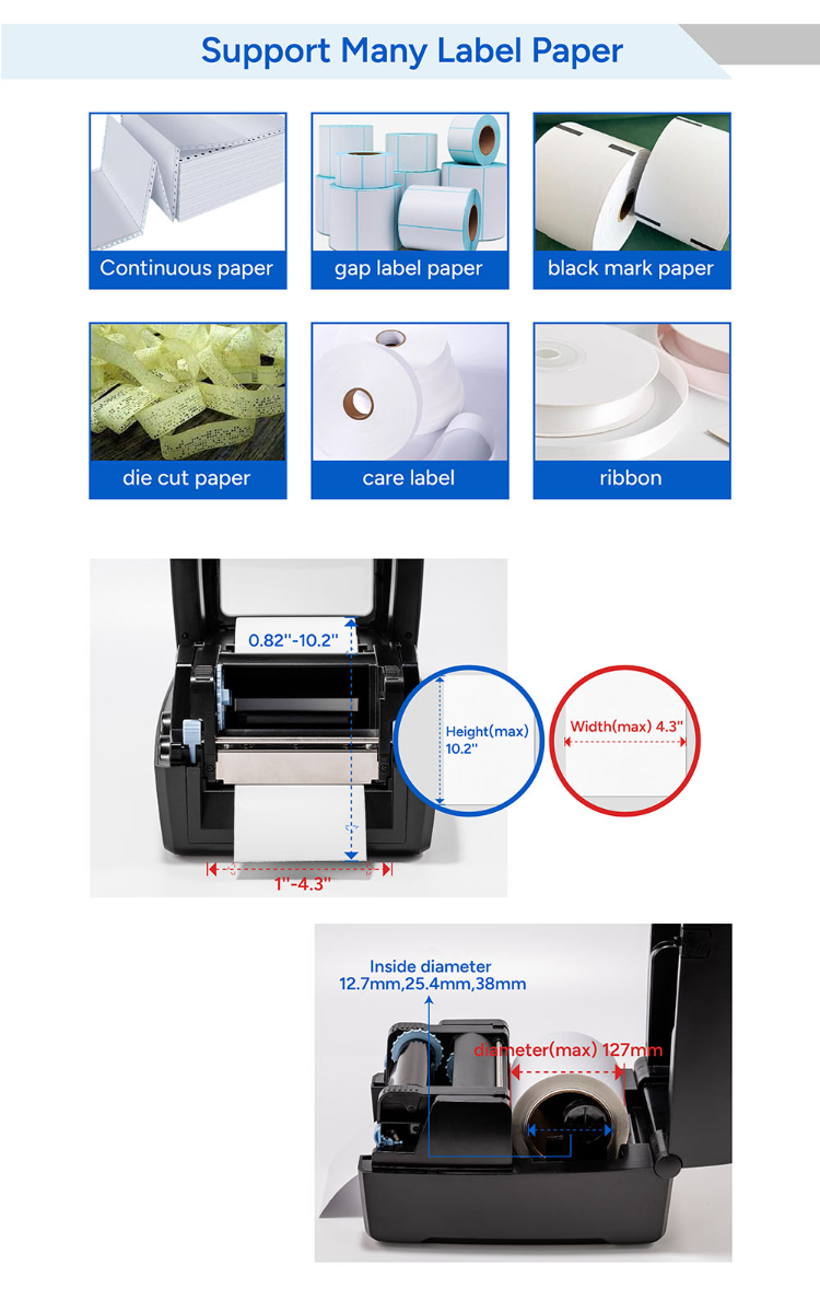 Mefefi Mp4000d High Speed Thermal Printer Head 80 Mm Thermal Label ...
