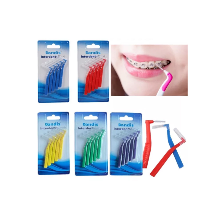 Best Green Red Purple Teeth Cleaning L Shape Interdental Brush $0.5 ...