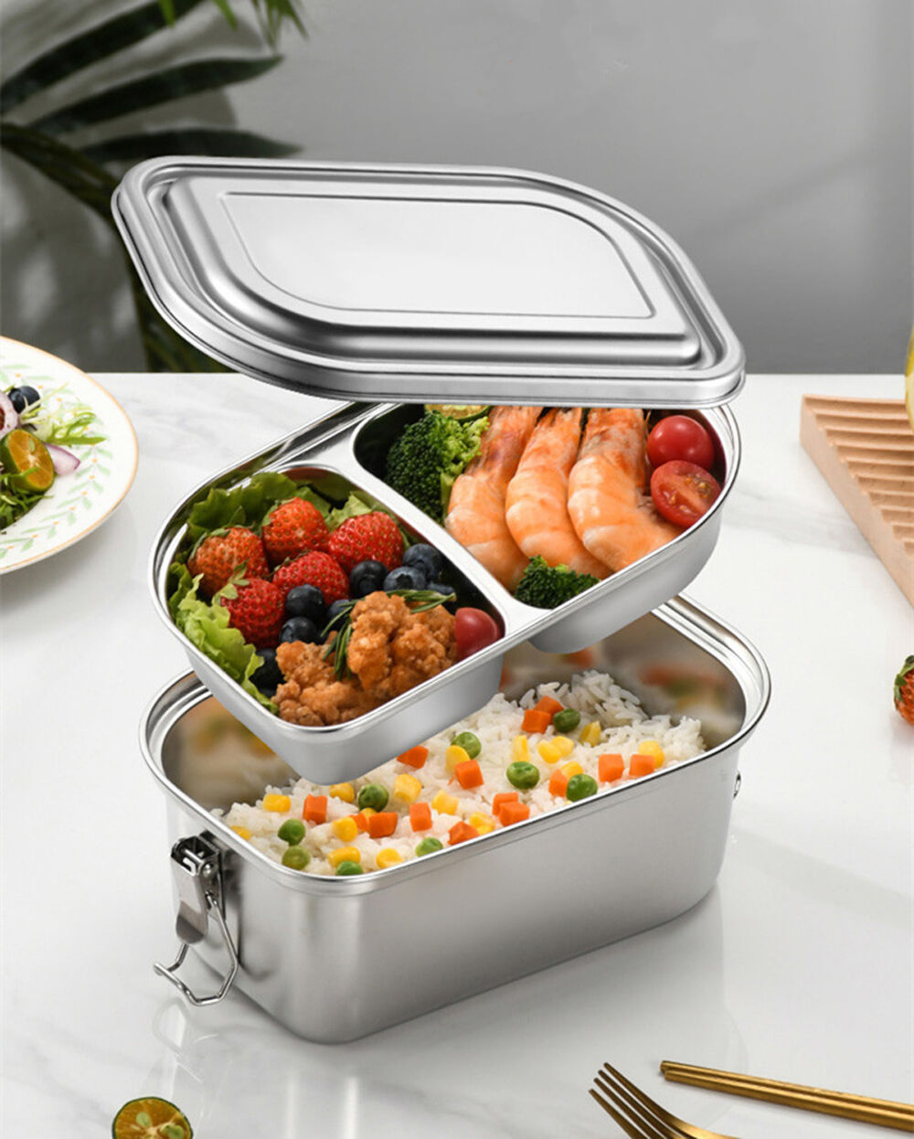Buy Wholesale China Wholesale 304 Stainless Steel Lunch Box Portable 2 ...