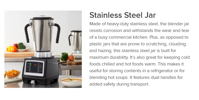 Heavy Duty Commercial Food Processor With One Gallon Stainless Steel ...