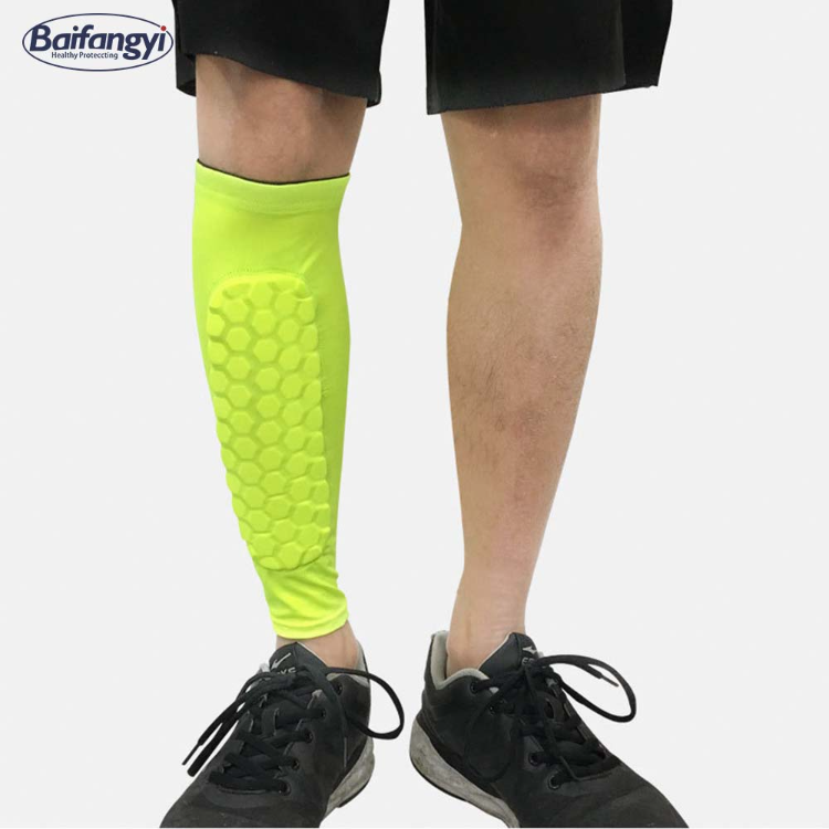 Soccer Shin Guards Polymer Football Socks Sleeve Calf Protector Shin ...