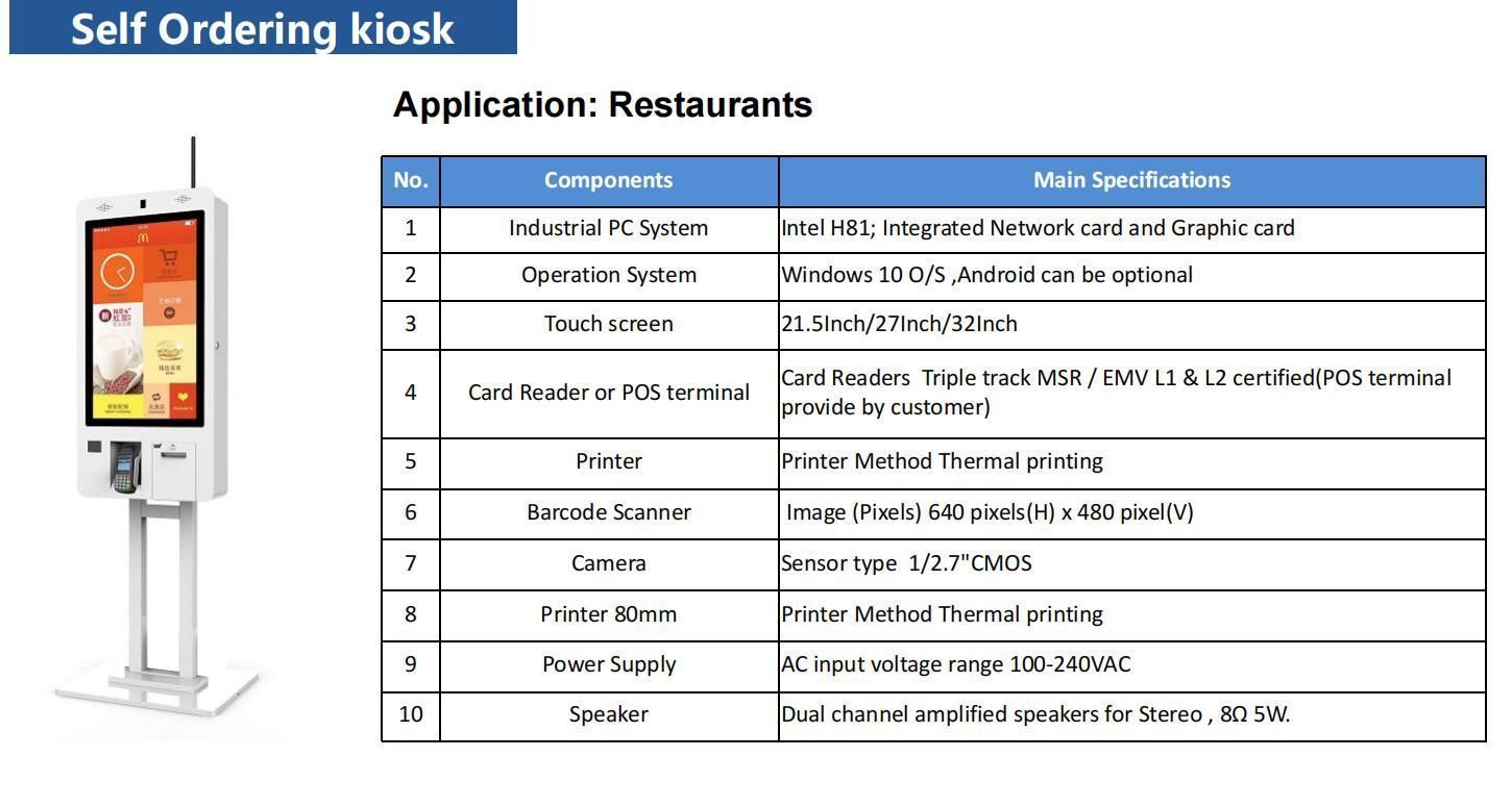 Buy Wholesale China Restaurant Order Touch Screen Pos System Self Pay ...