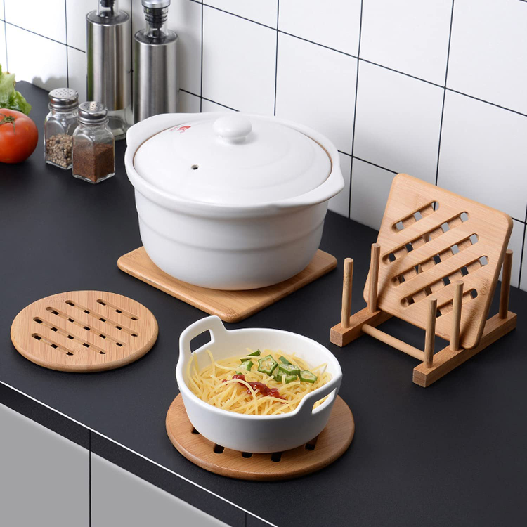 Buy Wholesale China Bamboo Hot Pads Trivet With Non Slip Heat Resistant ...