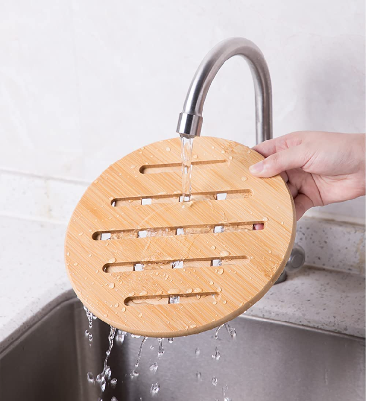 Buy Wholesale China Bamboo Hot Pads Trivet With Non Slip Heat Resistant ...