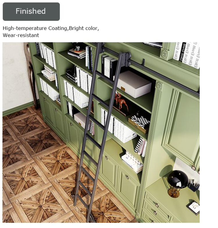 Library Ladder Hardware 4m Steel Sliding Bookshelf Ladder Hardware Kit ...