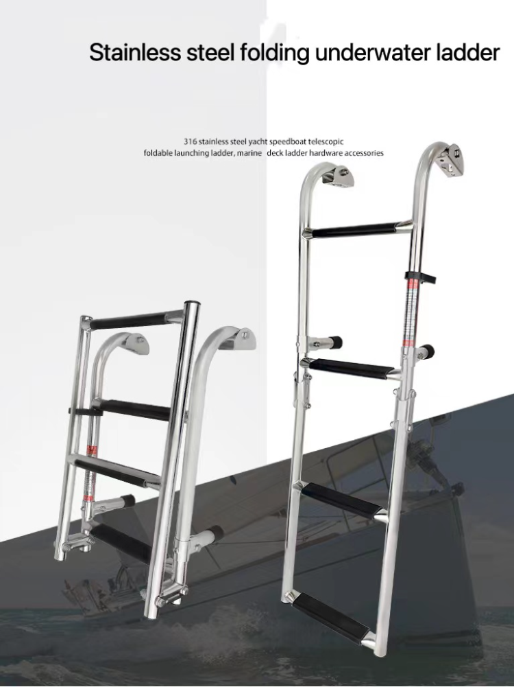 Buy Wholesale China 4 Step Pontoon Boat Ladder Stainless Steel Ladder ...