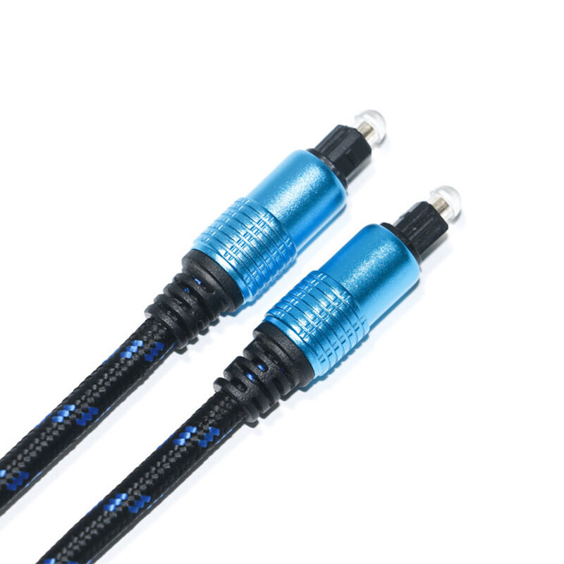 Galvanized Injection Head Digital Fiber Optic Audio Cable Blue Square ...