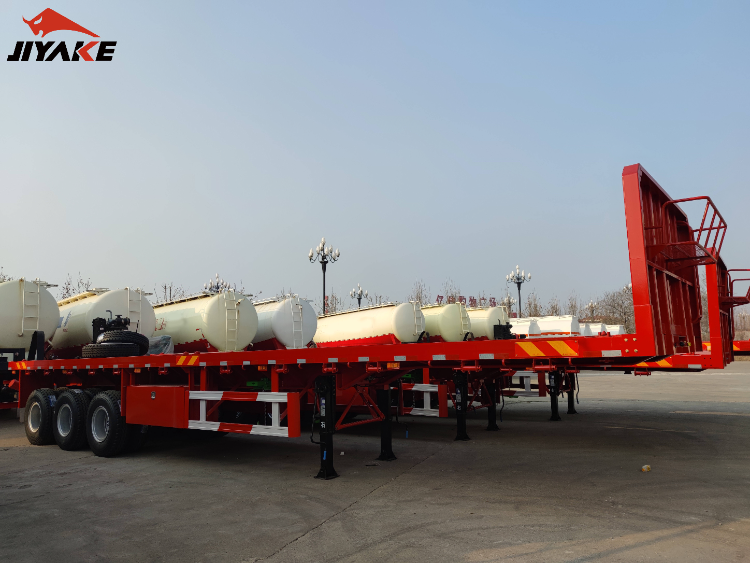 40 60 100 Ton Heavy Duty 3 Axle 4 Axle Low Flatbed Loader Deck Lowboy ...