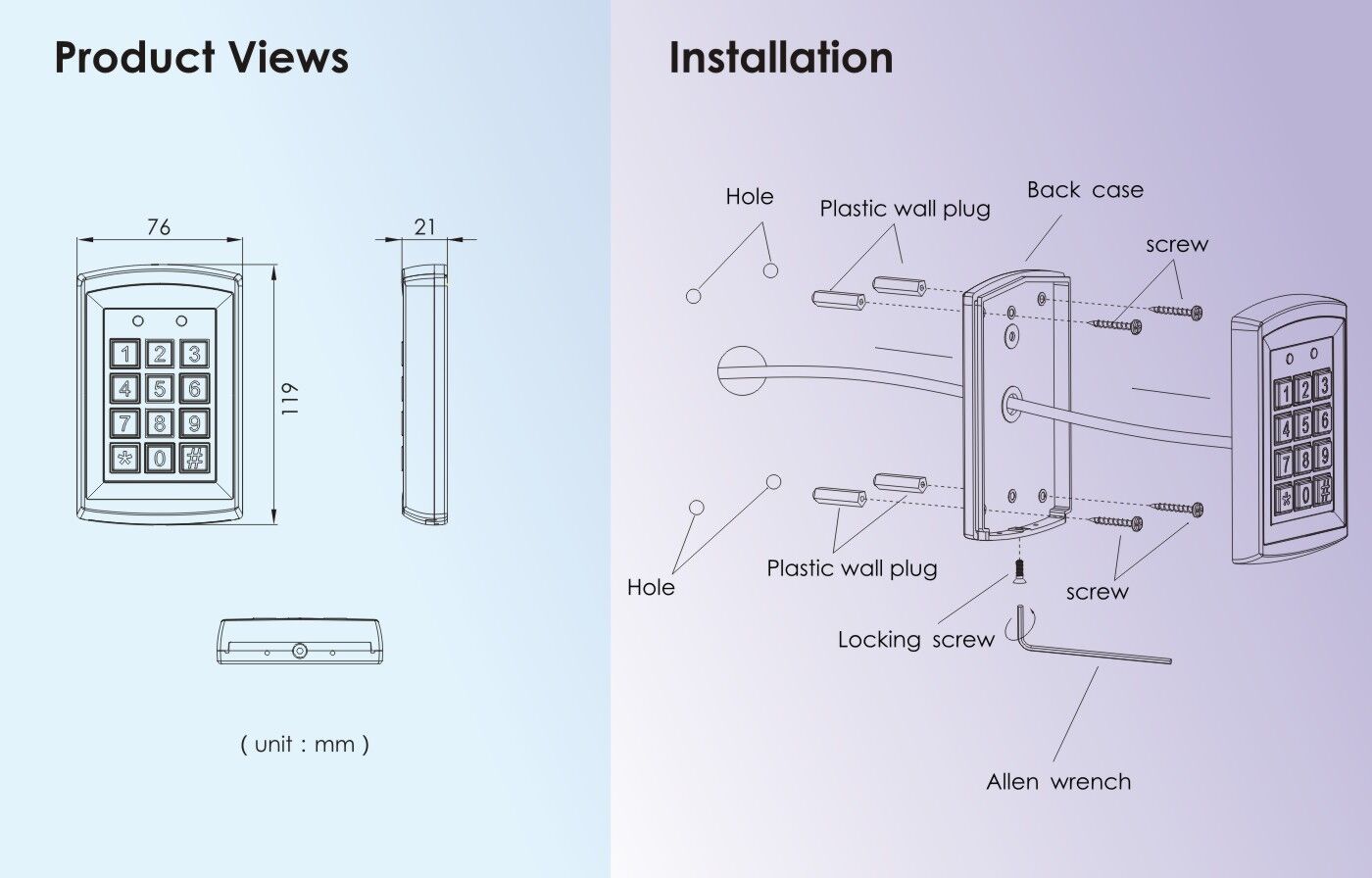 Standalone Waterproof Ip66 Zinc Alloy 125khz Door Entry Sealed Frid ...