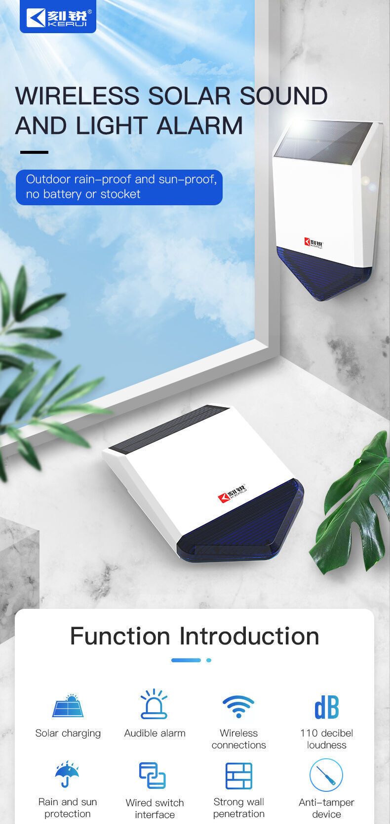 Buy Wholesale China Home Security Wireless Built In Lithium Battery ...