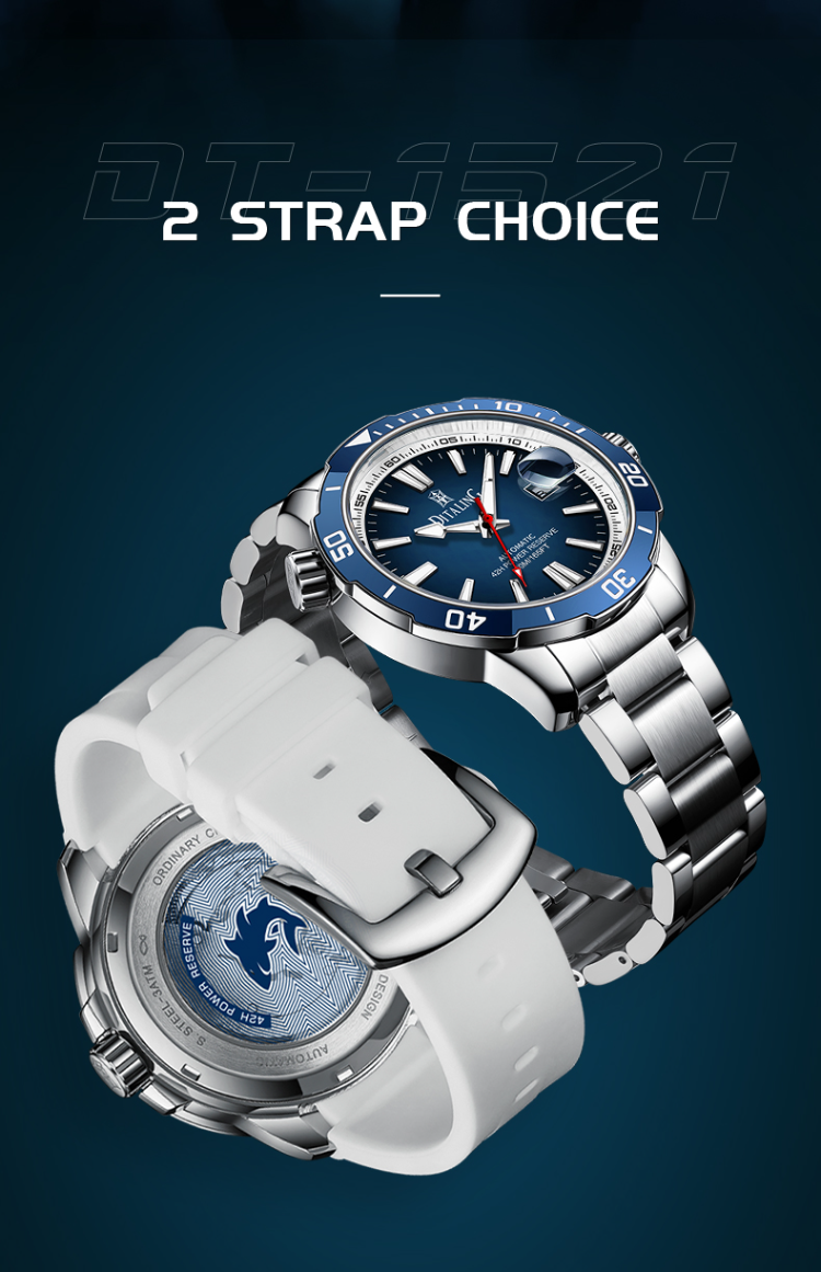 Ditaling Men Automatic Mechanical Watch Waterproof Watches Diver ...