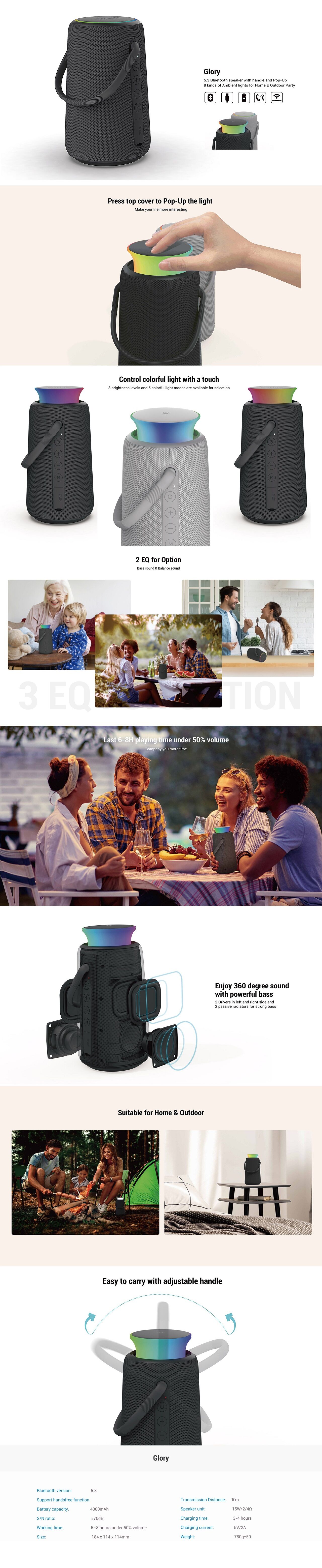 Buy Wholesale China 30w Cylinder Ipx4 Water Resistant Wireless Speaker ...